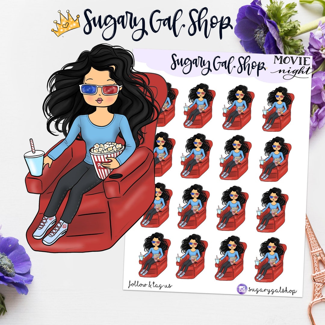 Miss Lady D Movie Theater Sticker Sheet - Etsy