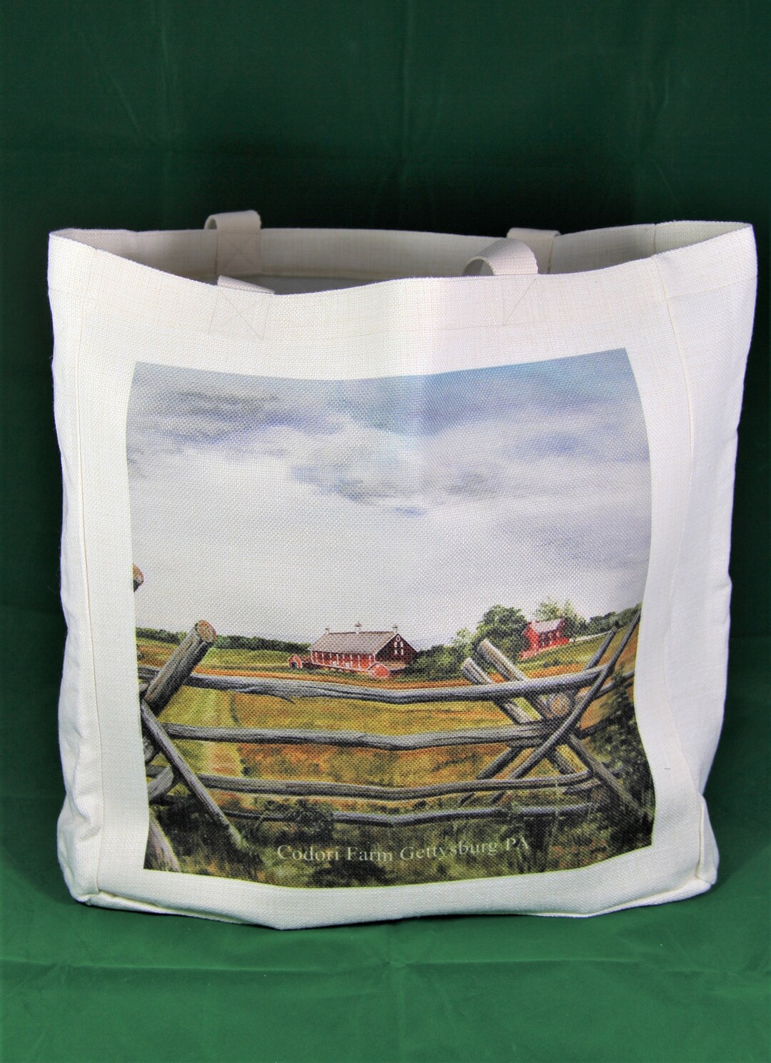 Large Canvas Tote With Codori Farm in Gettysburg on Front - Etsy