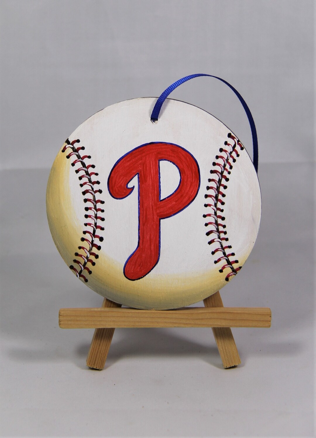 Philadelphia Phillies Hand Painted Wood Ornament - Etsy