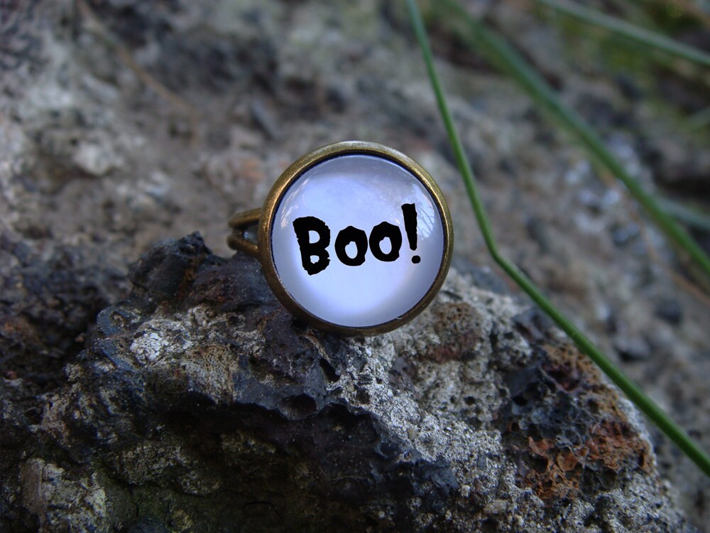 Glow in the Dark Halloween Ring / Glow Boo Ring / Glowing Ring - Etsy