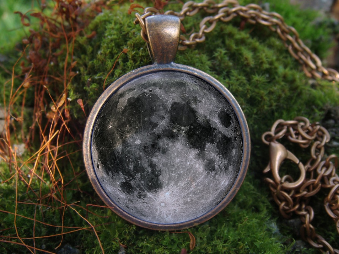 Glow in the Dark / Gray Moon / Glowing Necklace / Glowing Jewelry ...