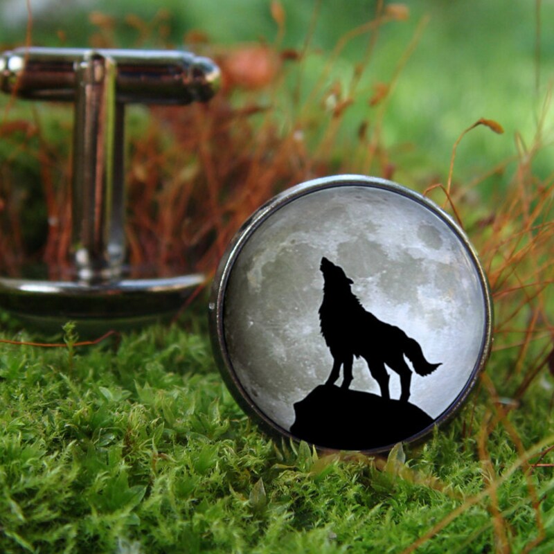 Wolf Cufflinks - Etsy