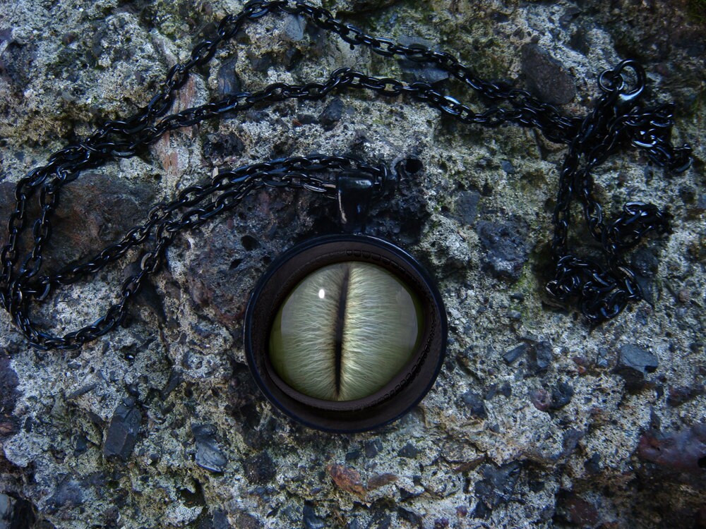 Dragon Eye Glow in the Dark Grey Eye Dinosaur Eye Green Eye | Etsy