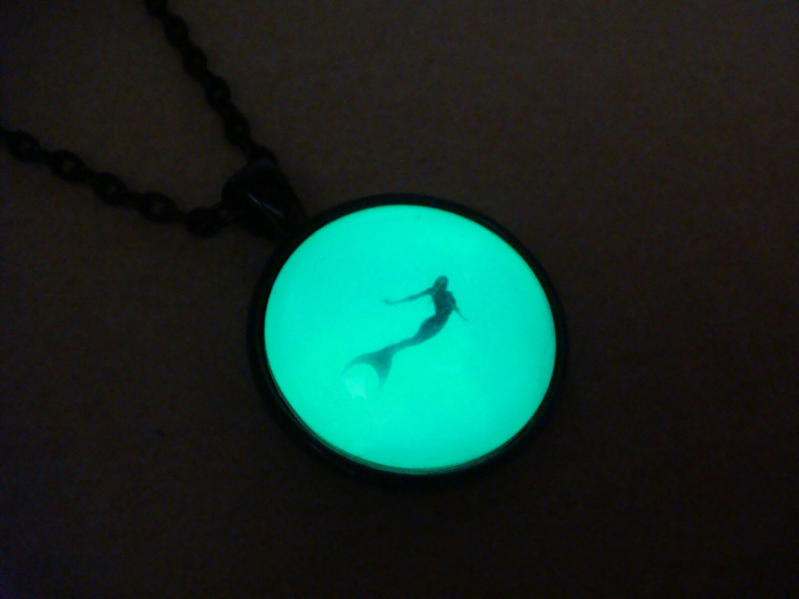 Mermaid Jewelry Glowing Mermaid Necklace Ocean Jewelry Glow in the Dark ...