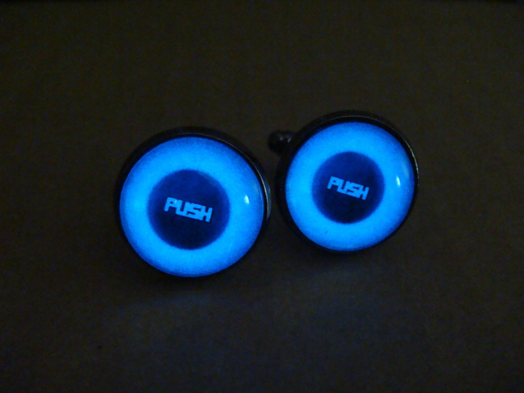 Glow in the Dark Cufflinks / Push Button / Glowing Cuff Links / Glow ...