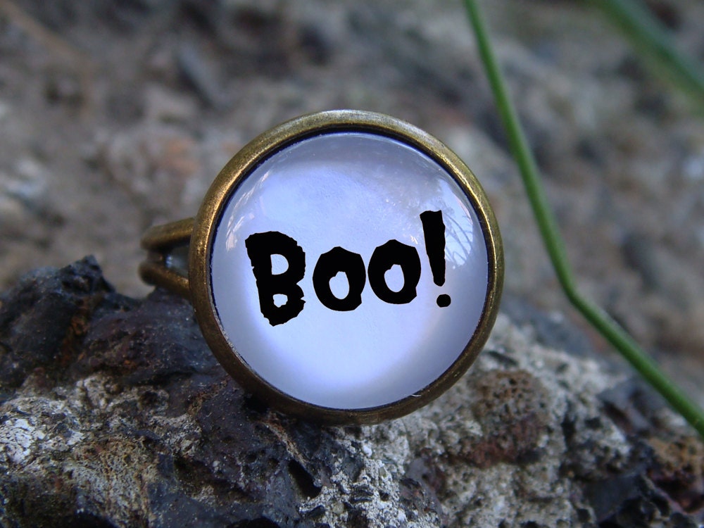 Glow in the Dark Halloween Ring / Glow Boo Ring / Glowing Ring - Etsy
