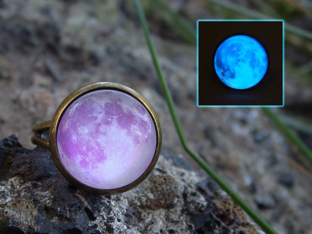 Lunar Ring / Glowing Moon / Purple Moon / Shining Moon / Glow in the ...