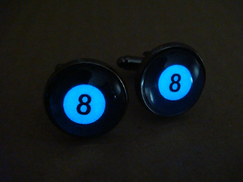 Glow in the Dark Cufflinks Pool Ball / Billiard / Glowing Cuff - Etsy