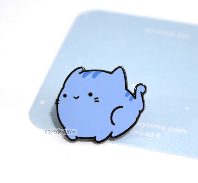 Bloo Cat Enamel Pin, Sushi Lapel Pin, Cute Cat, Kitty, Kawaii, Japanese ...