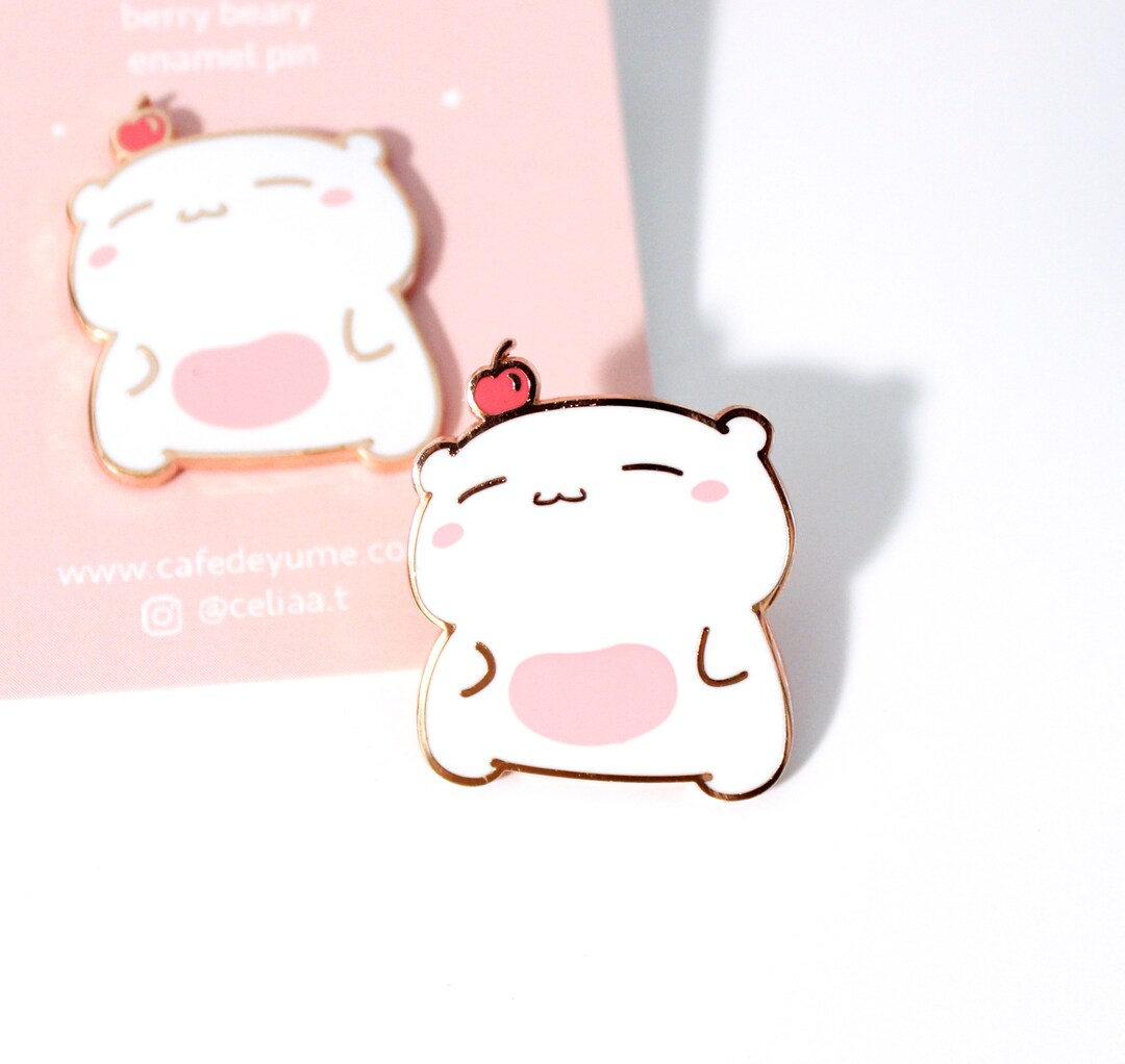 Beary Berry Enamel Pin Cute Kawaii Gift Lapel Pin Bear - Etsy Canada