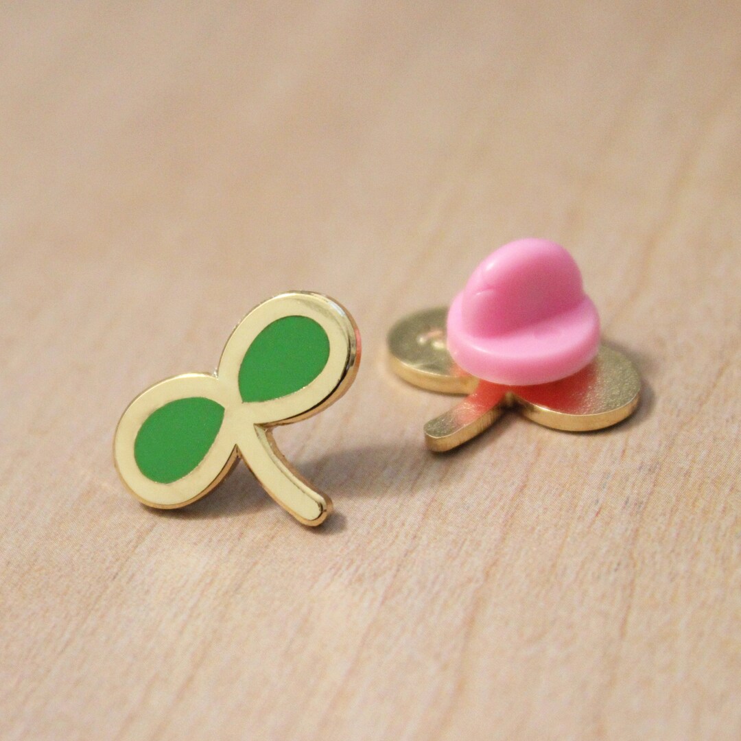 Sprout Enamel Pin | Cute Kawaii Plant Lapel Brooch - Etsy