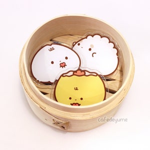 Dim Sum Babies Hearts Acrylic Magnet Clips [3 Clip Set] - Etsy