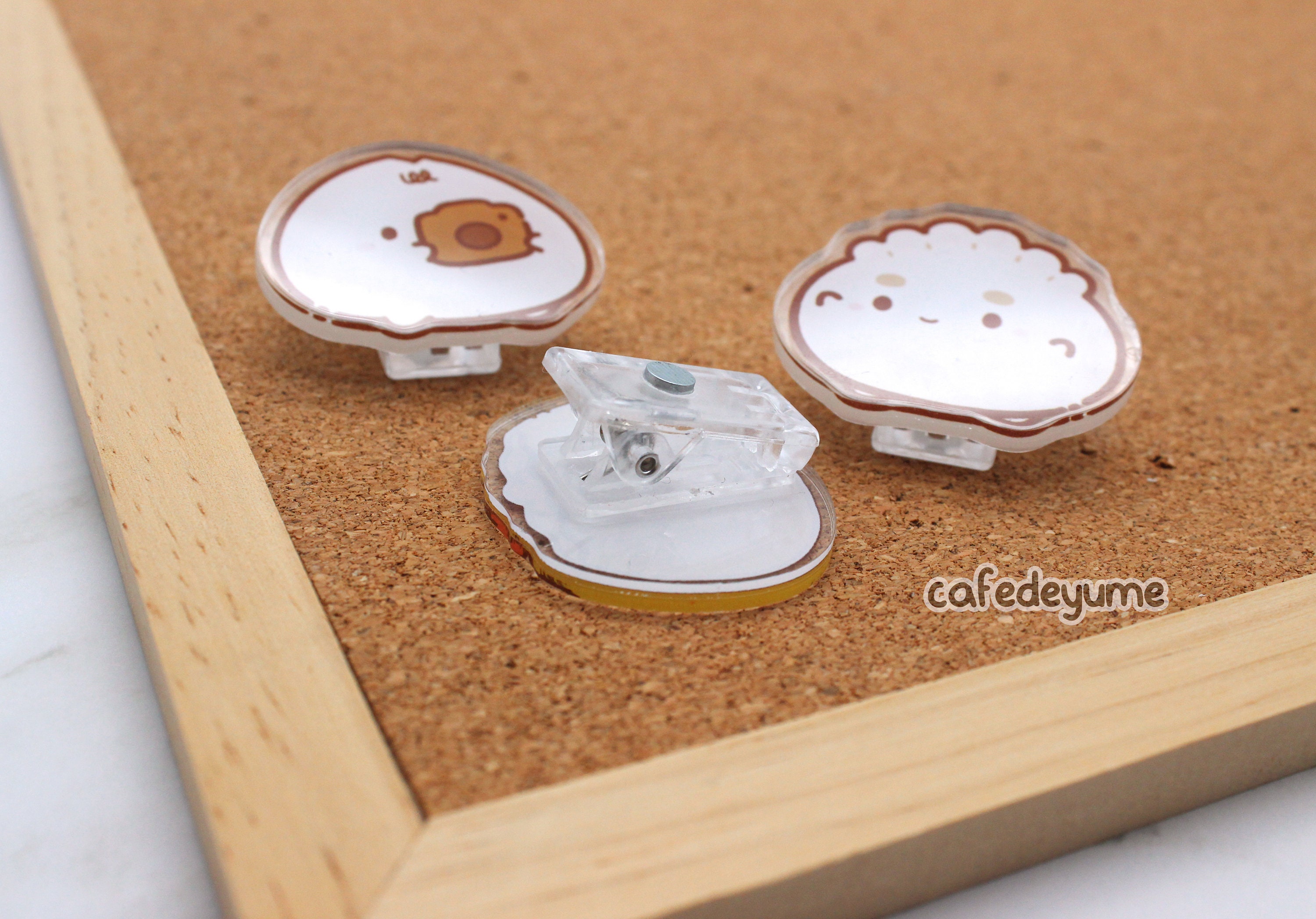 Dim Sum Babies Hearts Acrylic Magnet Clips [3 Clip Set] - Etsy