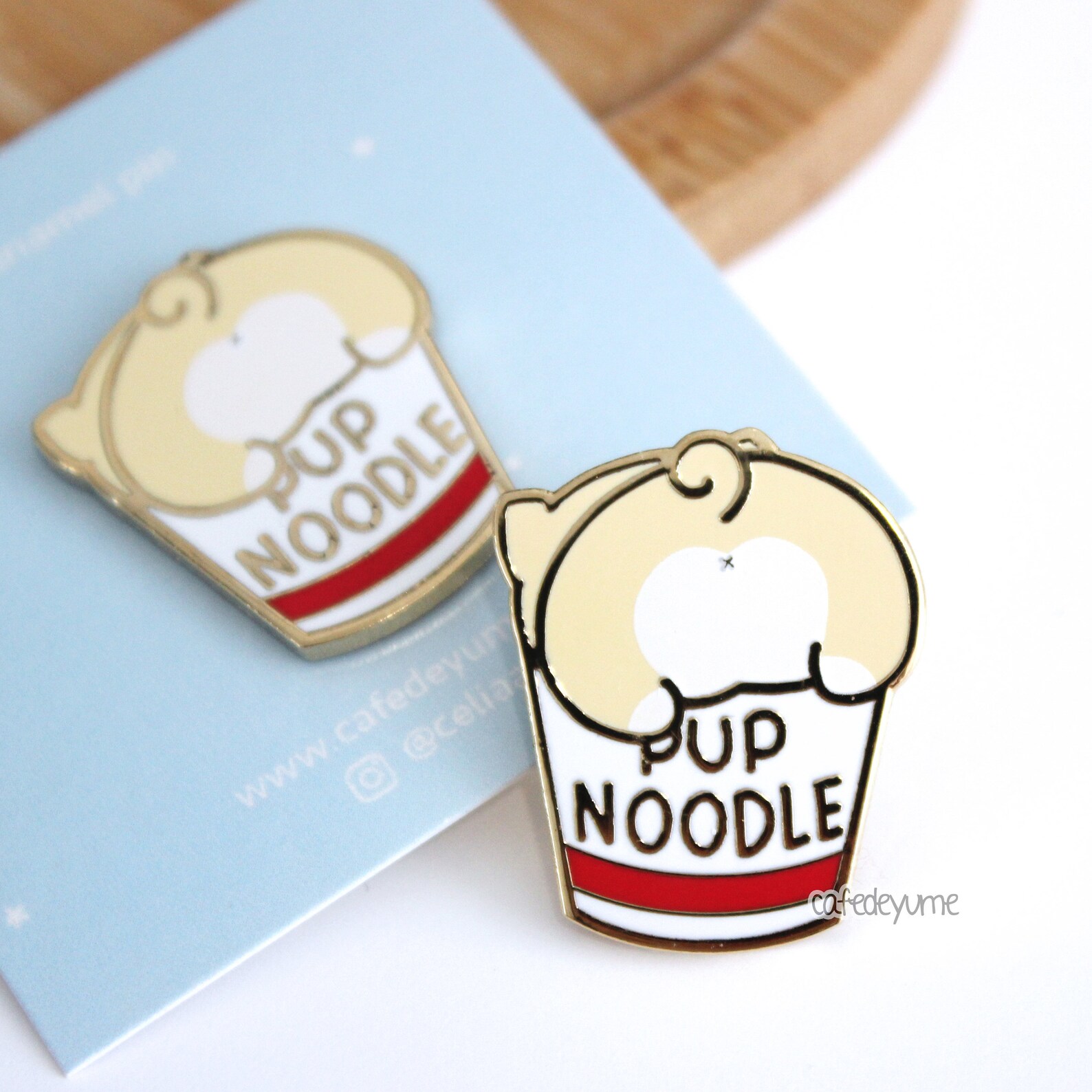 Pup Noodles Enamel Pin Cute Kawaii Gift Lapel Pin Dog - Etsy