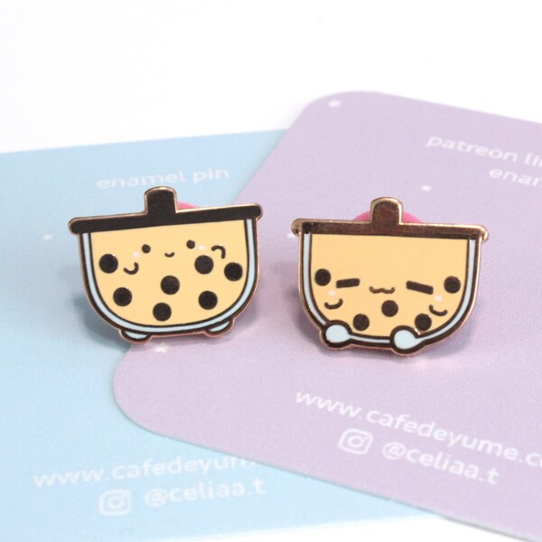 Bubble Tea Enamel Pin - Etsy