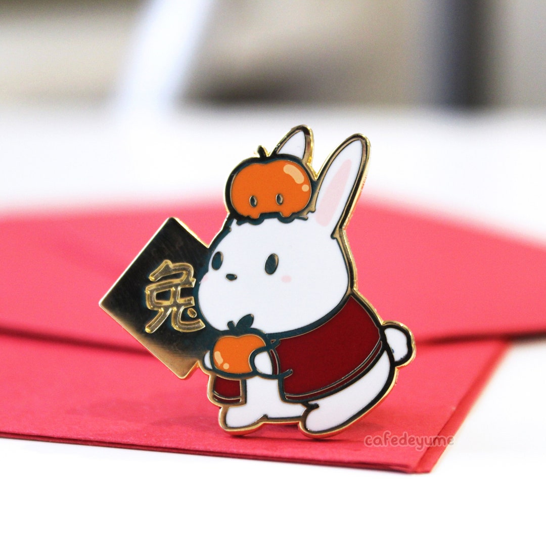 Year of the Rabbit Enamel Pin - Etsy
