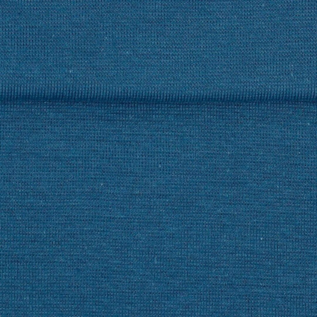 Denim Blue Organic Tubular 1x1 Rib Knit . Sold by the Half Yard - Etsy