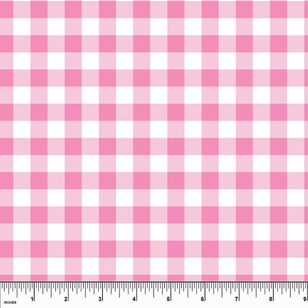 Pink Gingham Fabric - Etsy
