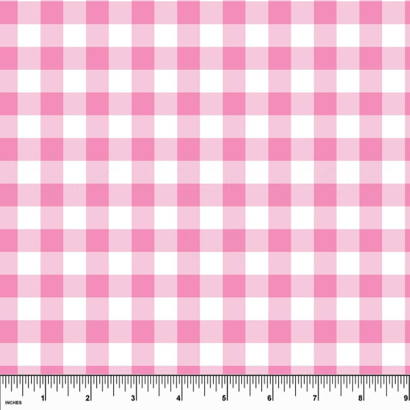 Pink Gingham Fabric - Etsy