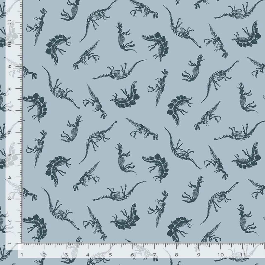 Dear Stella Dino-mite on Blue Quilting Cotton. Sold by the 1/2 Yard - Etsy
