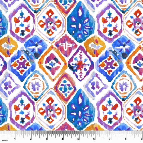 Custom Mosaic Ikat UV 50 Swim. Sold by the 1/2 Yard - Etsy