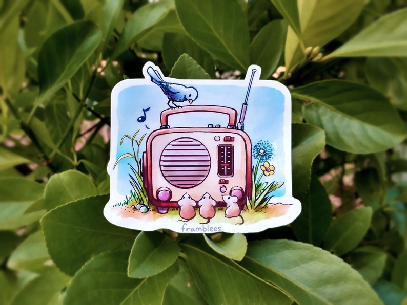 A Wild Radio - Nature and Animal Themed Sticker (3 Inches, Weather ...