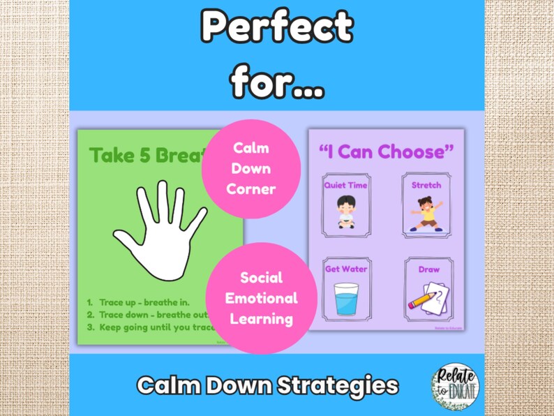 Calm Down Corner Poster Pack | Kids Emotional Regulation (digital ...