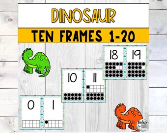 Number Posters Signs 0-20 Ten Frames Dinosaur Theme INSTANT DOWNLOAD - Etsy