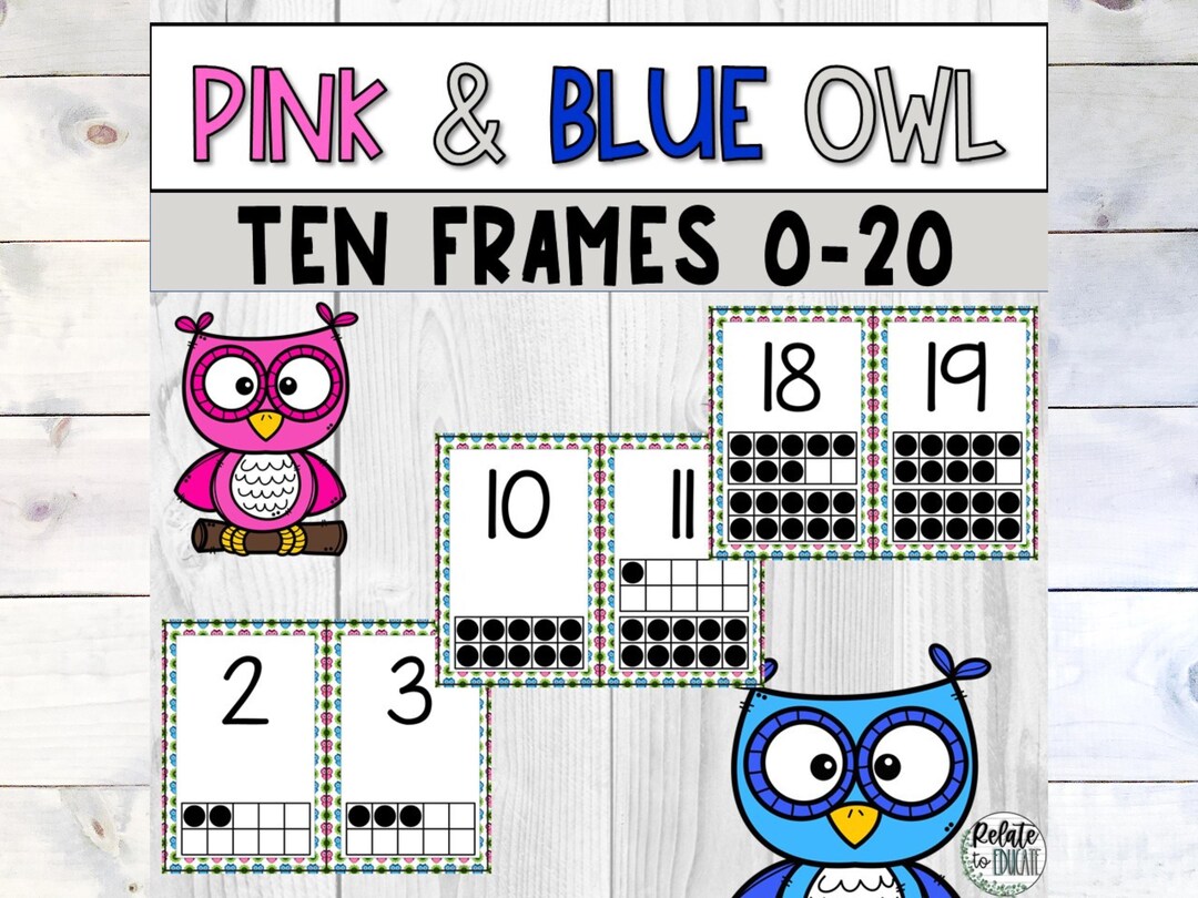 Dinosaur Ten Frame Number Cards 0-20 | Math Printable Decor (PDF) - Etsy