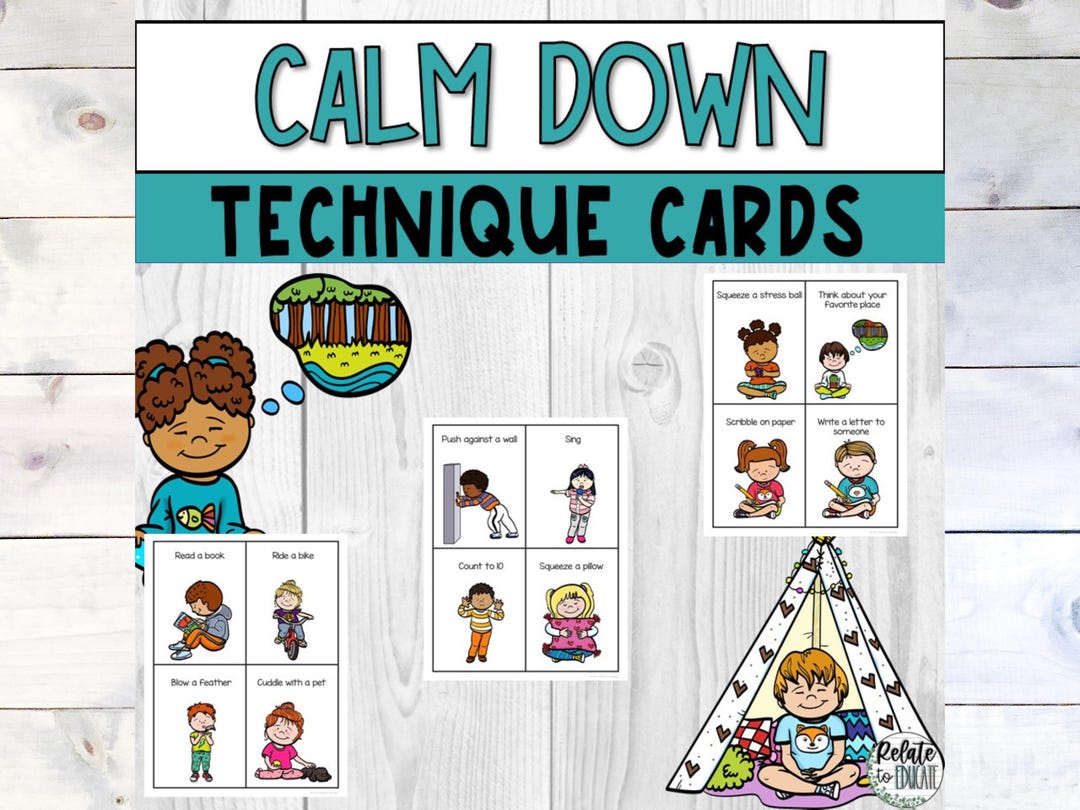 Calm Down Technique Cards for Kids | SEL Coping Skills (PDF) - Etsy