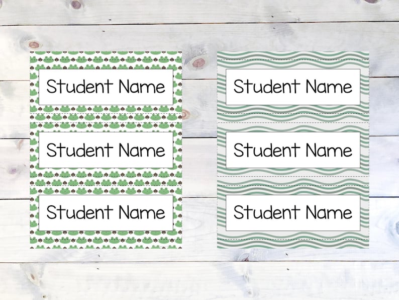 Frog Name Tags | Editable Classroom Decor (PDF + PPT) - Etsy