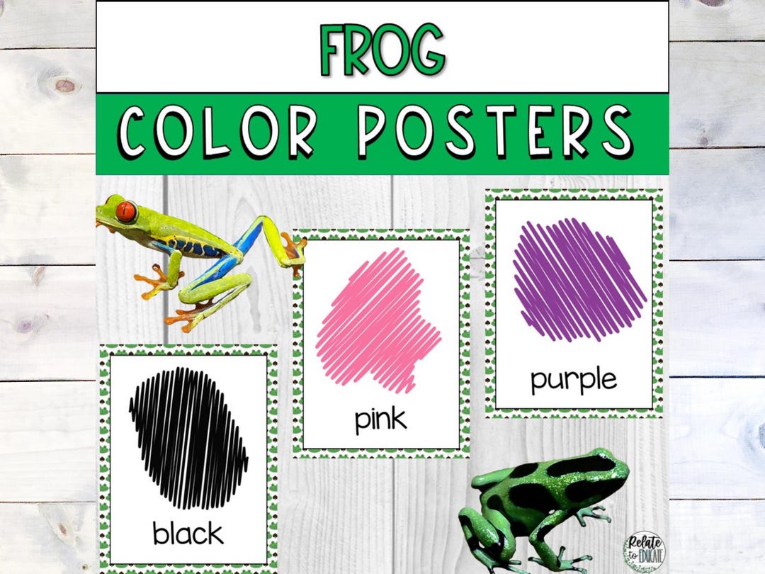 Frog Color Learning Posters | Preschool Classroom Decor (PDF) - Etsy