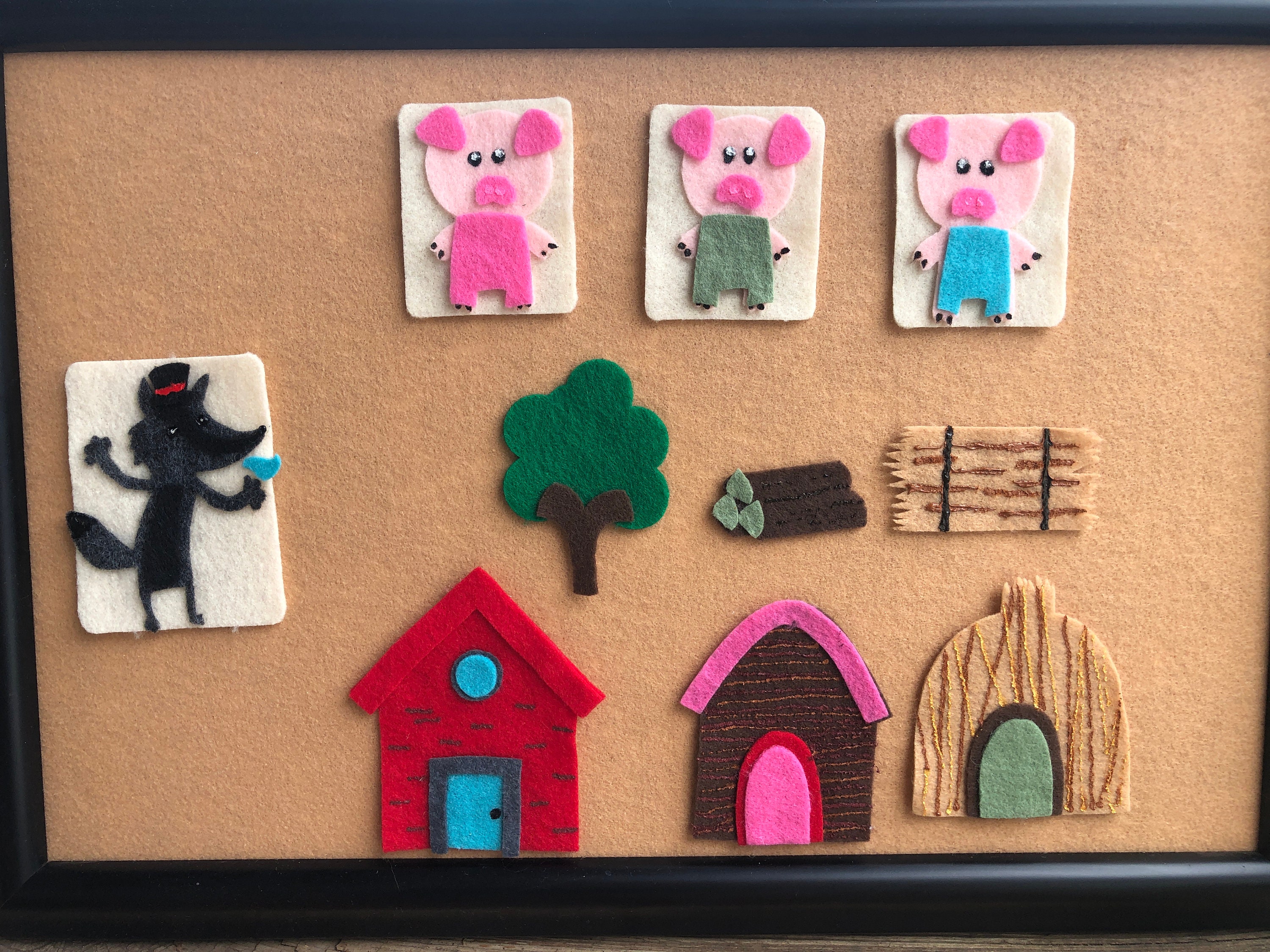 Three Little Pigs Flannel Board, Felt Board Story for Homeschool ...