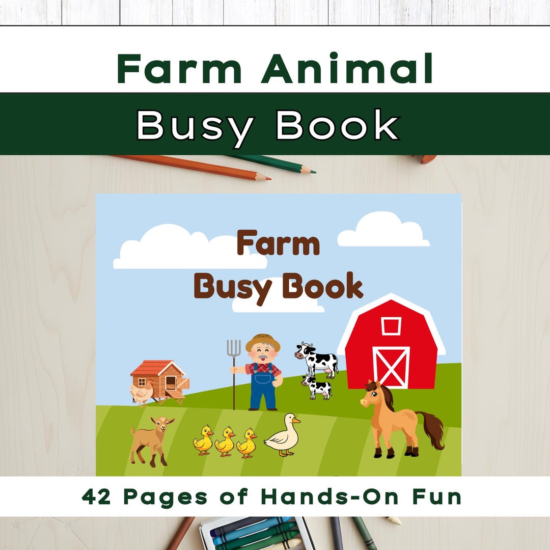 Farm Busy Book Printable for Preschool | Homeschool Learning Activities ...