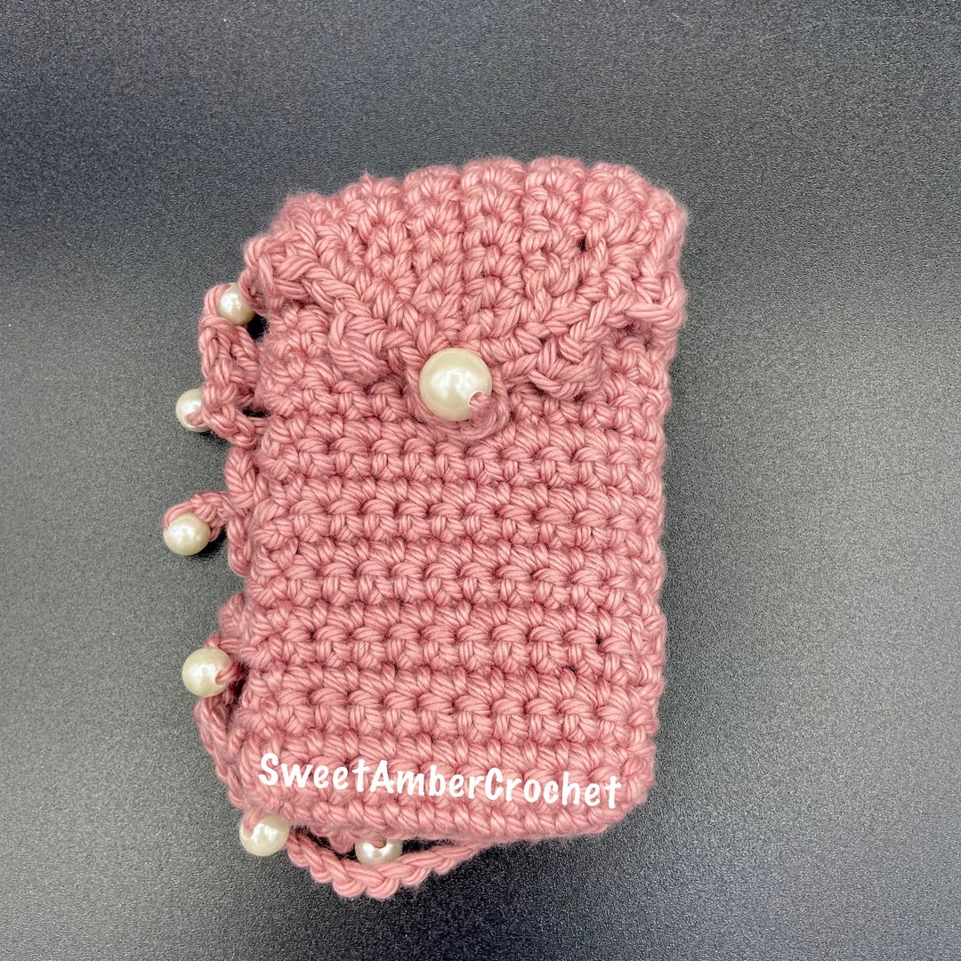 Crochet Wrist Wallet, Petite Pocket, Crochet, Wristlet Wallet, Wallet ...