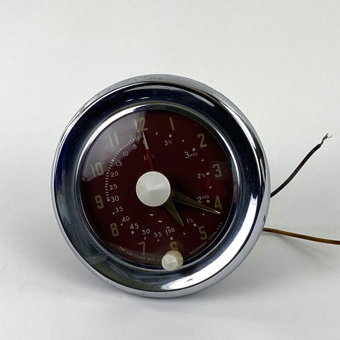 Lux Clock Oven Timer Clock, Round, Art Deco Style, for Parts or Repair ...