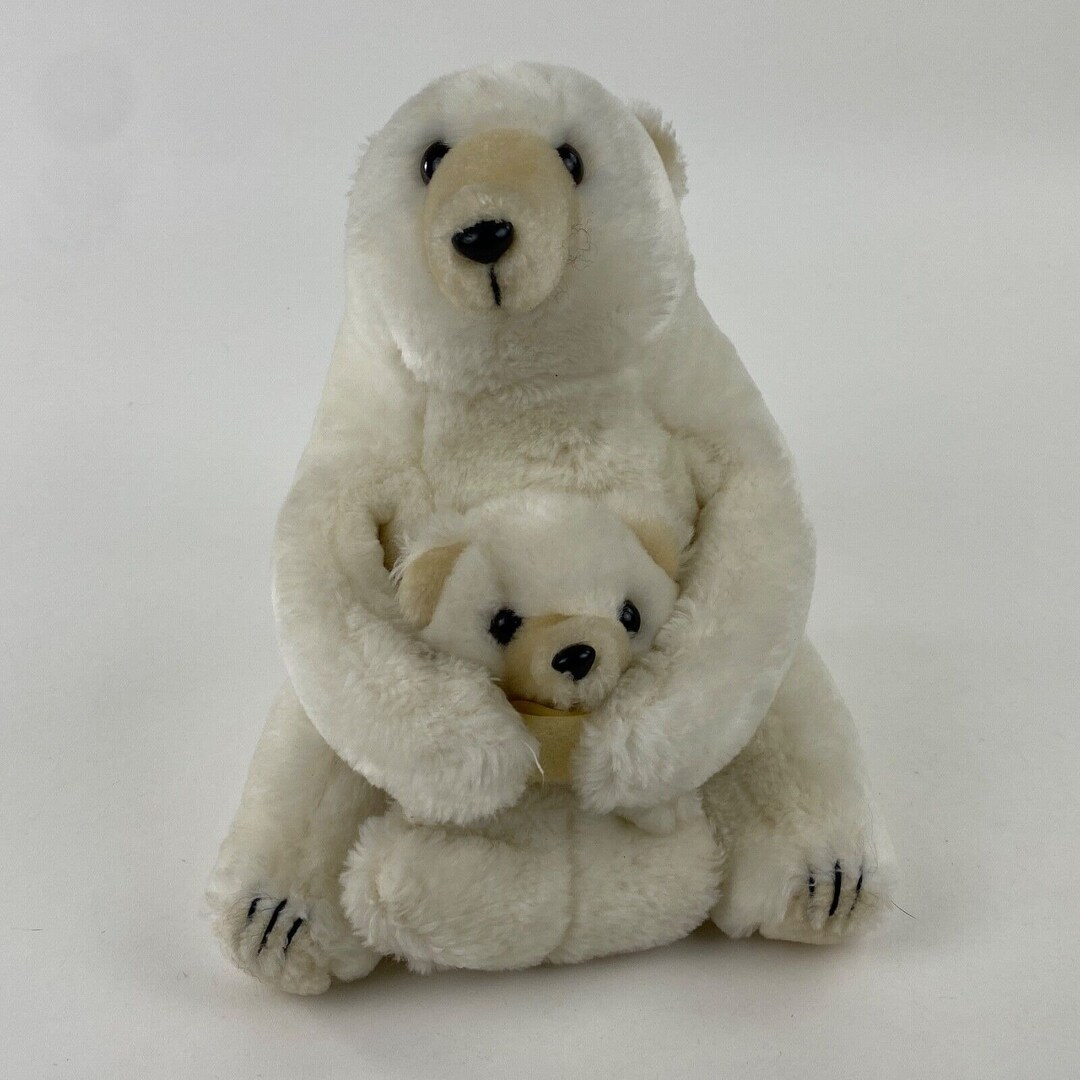 Klondike Bar Polar Bear Plush Stuffed Animal, Mom With Cub, Advertising ...