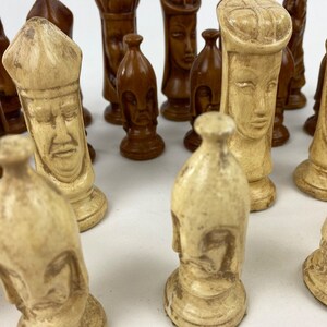 Duncan Medieval Ceramic Chess Set, 31 Pieces, Felt Bottoms, Missing the ...