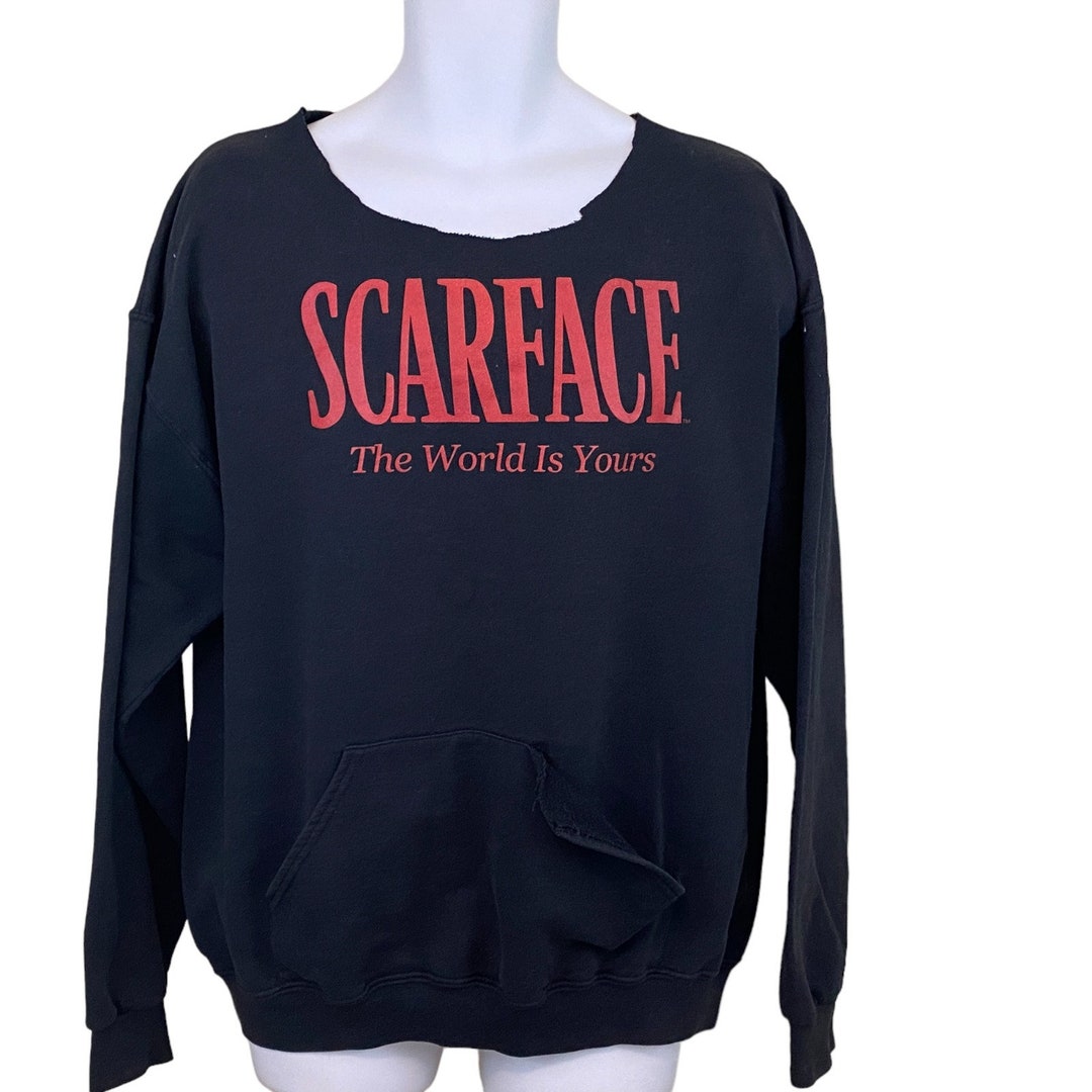 Scarface the World is Yours Sweatshirt Adult XL, Well Worn, Hood Cut ...
