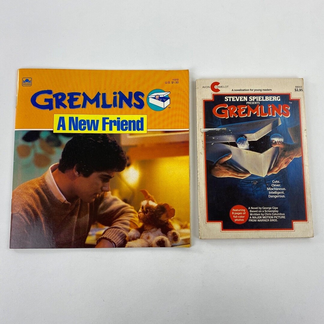 Gremlin Books, Lot of 2, A New Friend, Gremlins Novelization 1984, Gift ...