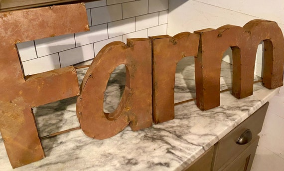 Sheet Metal Letters Farm - Etsy