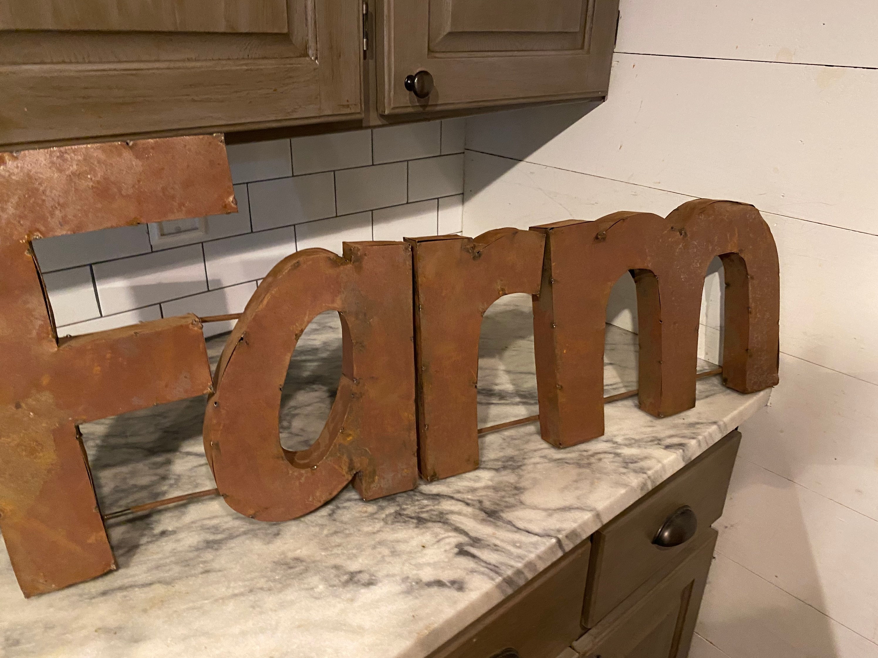 Sheet Metal Letters Farm - Etsy