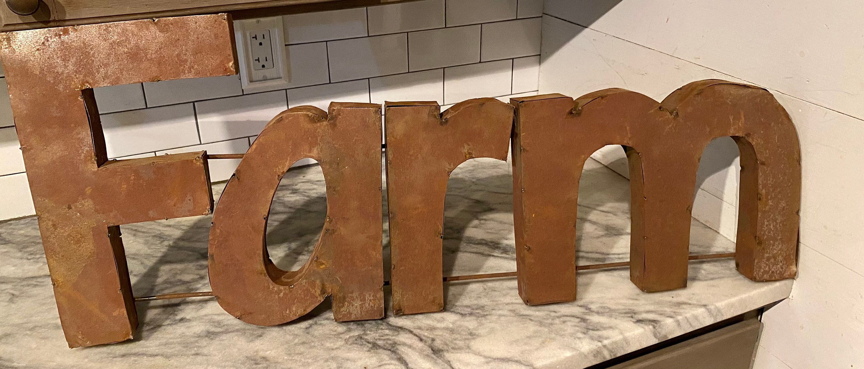 Sheet Metal Letters Farm - Etsy