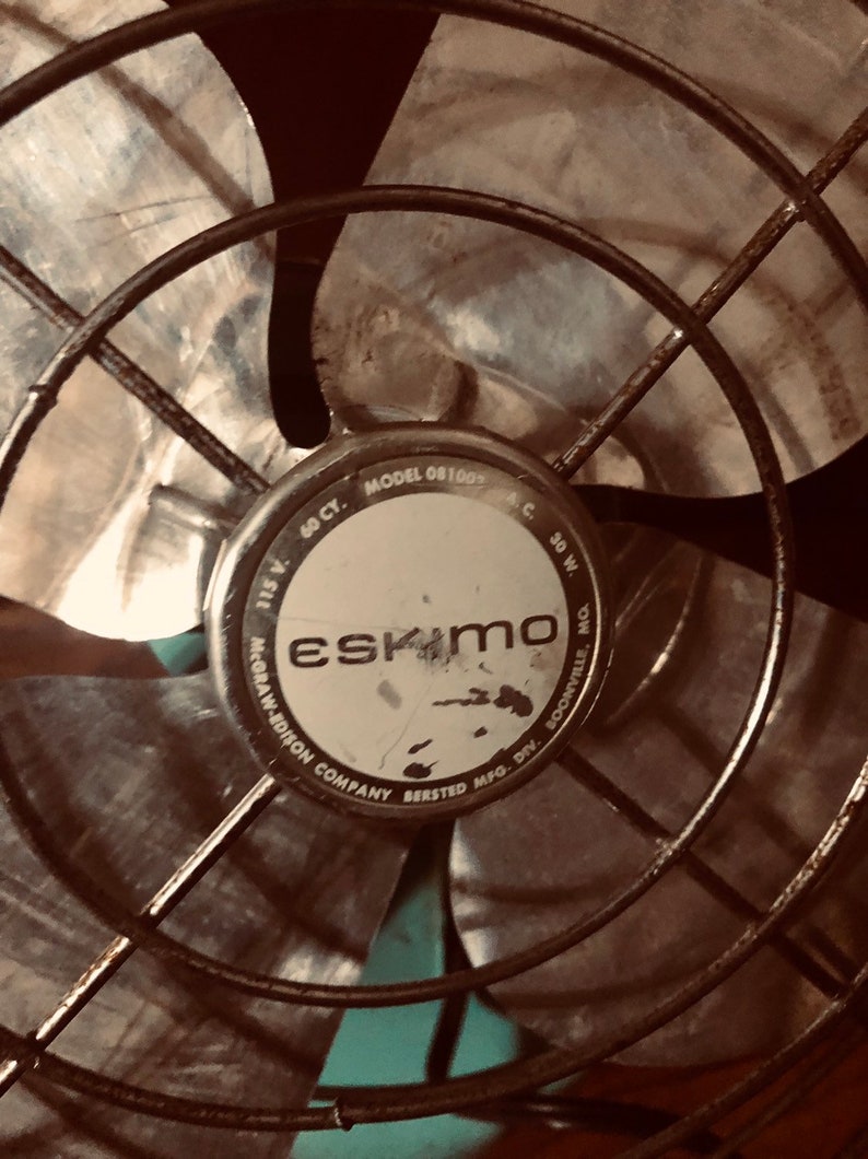 Vintage Eskimo Desk Fan Turquoise - Etsy