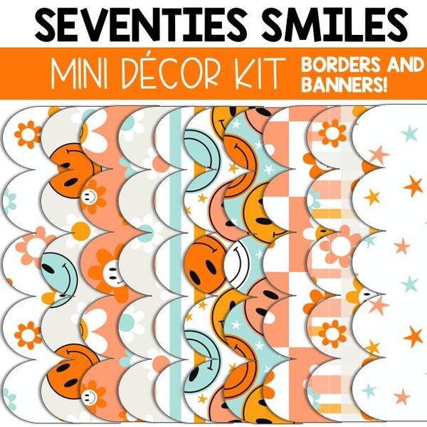 Smiley Face Retro Border - Etsy