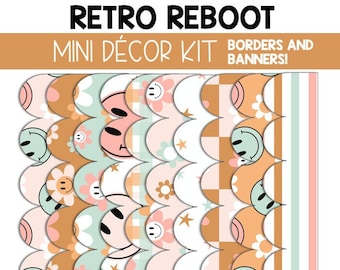 Boho Bulletin Board Kit Retro Classroom Decor Groovy - Etsy