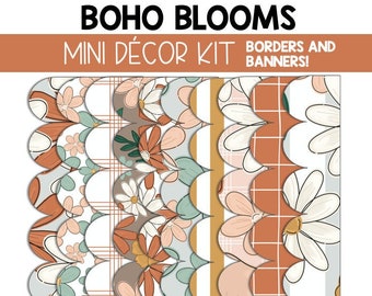 Boho Blooms Mini Decor Kit, Calming Classroom Decor, Floral Bulletin ...