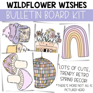 Groovy Retro Spring Bulletin Board Kit, Spring Bulletin Board Kit ...