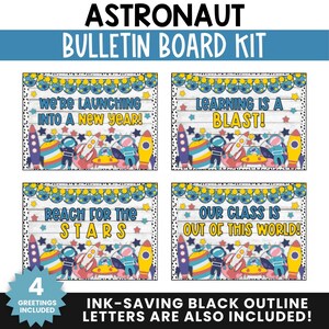 Astronaut Bulletin Board Outer Space Classroom Decor Planets Earth ...