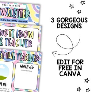 Retro Groovy Meet the Teacher Templates, Editable Meet the Teacher ...